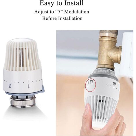 Thermostatic Radiator Valve Head, TRV Radiator Thermostat Head M30 x 1. ...