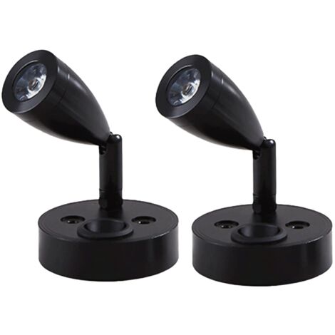 2 Pcs 12V LED Spot Reading Lights Adjustable Switch Bedside Wall Lamp ...
