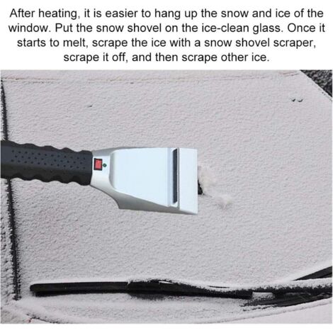 12V Winter Car Snow Shovel Dual-use Heating Snow Shovel Snow Shovel ...