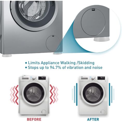 4Pcs Washing Machine Feet, Anti-Vibration Rubber Feet, Anti-Slip, Floor ...