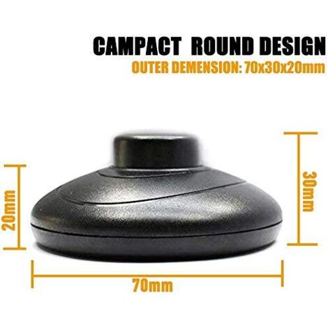 4pcs Foot Switch, AC 125V/3A 250V/2A Round Foot Switch Black SPDT NO NC ...