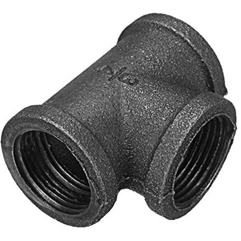 3/4'' Equal Tee 3 Malleable Iron Pipe Black Pipe Fittings Female Tube ...
