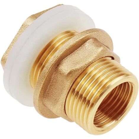2Pcs DN20 3/4 Brass Water Tank Water Pipe Fitting Adapter Faucet Rain ...