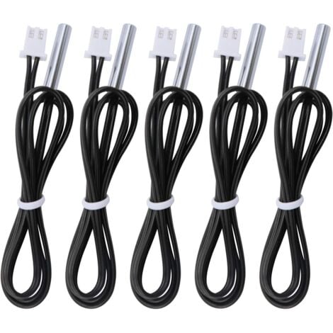 5pcs 10k B3950 Temperature Probe, Temperature Sensor -25 to 125 Degrees ...