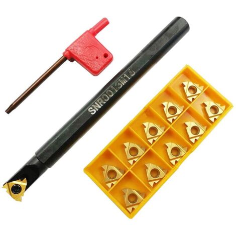 SNR0013M16 CNC Turning Holder for Internal Thread Lathe + 10pcs 16IR AG60 Indexable Carbide ...