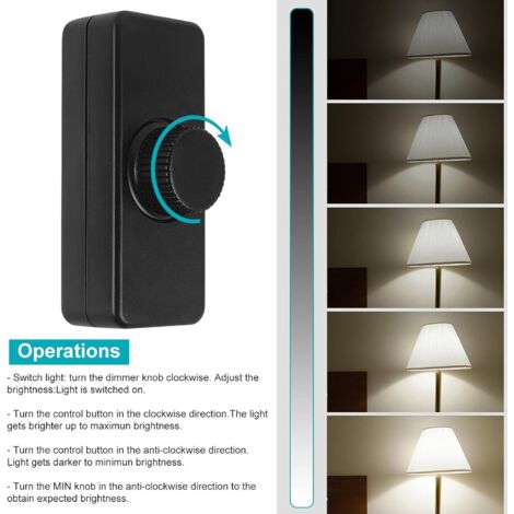 3-100W LED Trailing Edge Dimmer (Rotary Dimmer), Used for Dimmable LED ...