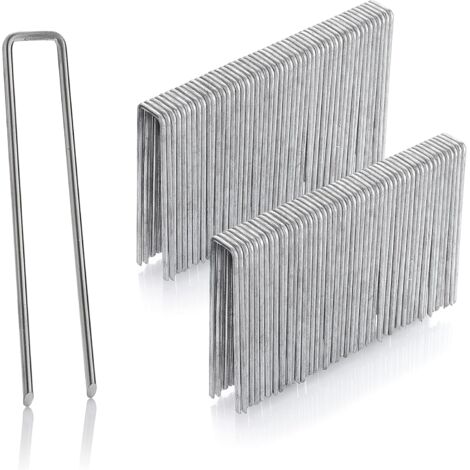 Pack of 100 3mm steel fixing pegs, 150mm long, 40mm wide