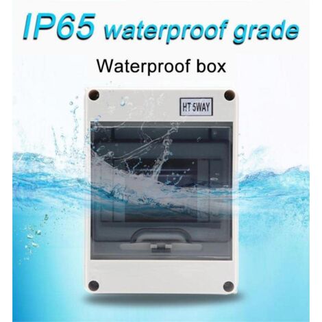 IP65 Waterproof Outdoor Electrical Box, 5 Modules, ABS Plastic Surface ...