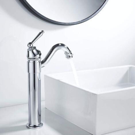 High Basin Faucet Single Lever Sink Mixer Tap for Bathroom Sink or ...