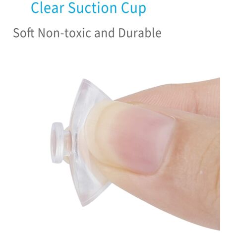 20 Pack Clear Suction Cups 2cm PVC Plastic Suction Cups without Hooks ...