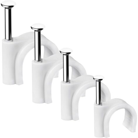 400 Pcs Strong Durable Round Cable Clips - 4 Sizes 4mm, 6mm, 8mm, 10mm ...