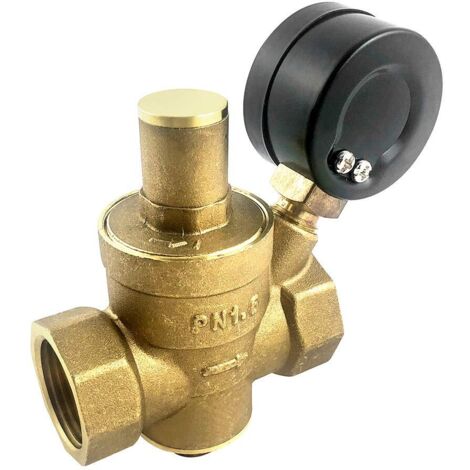 DN20 Brass Water Pressure Reducer with Adjustable Pressure Reducing ...