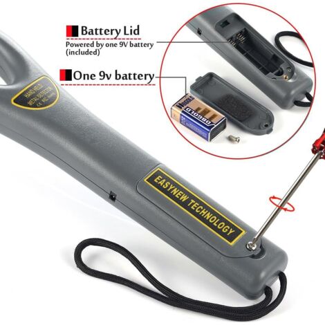 Metal Detector, Hand-Held Portable Metal Detector with High Sensitivity ...