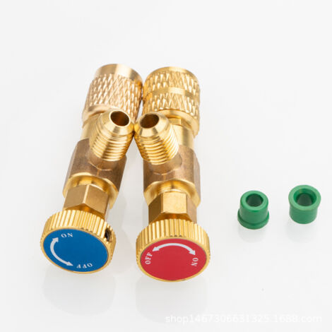 2Pcs R22 R410 Refrigerant Valve Adapter Liquid Safety Valve Adapter for ...