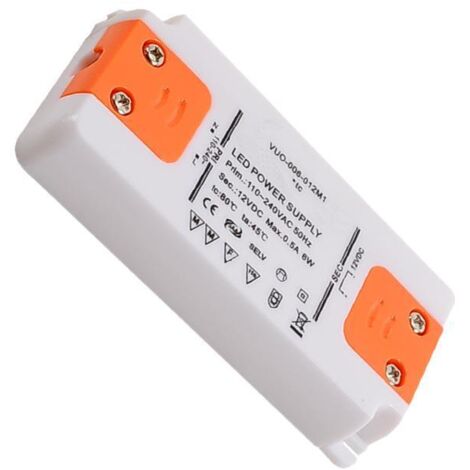 LED Power Supply Transformer - 6W, 12V DC, 0.25A - Constant Voltage for ...