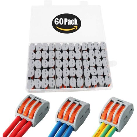60 Pcs Electrical Connectors, Pluggable Parallel Wire Connector ...