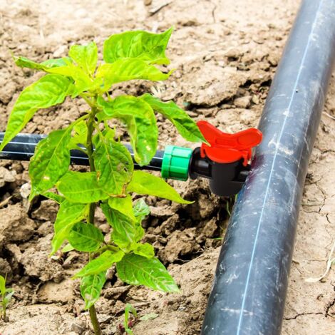 20Pcs Drip Irrigation Shutoff Valve Straight Drip Valve 16PE Shutoff ...