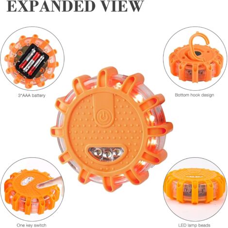 2 pcs LED Beacon, Warning Light, Emergency Warning Light, Emergency ...