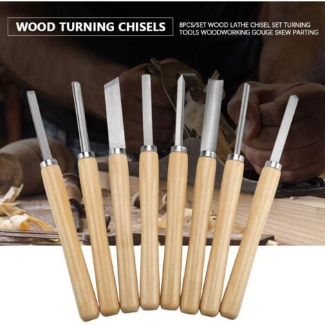 8Pcs HSS Wood Lathe Chisel Set Wood Turning Chisel Set Woodturning ...