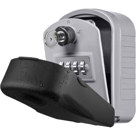 [New Generation] Large Outdoor Key Safe with 4 Code & Emergency Keys ...