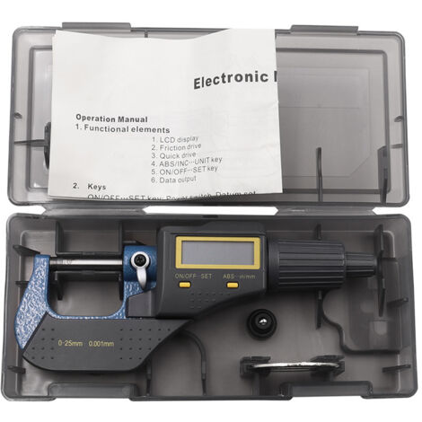 0-25mm /0-1" Digital Micrometer - 0.001mm/0.00005'' High Precision ...