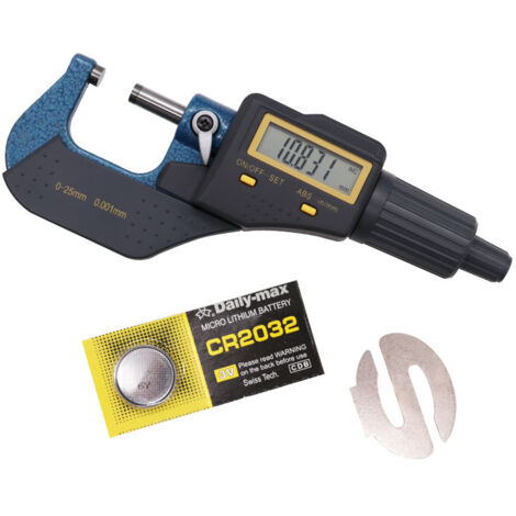 0-25mm /0-1" Digital Micrometer - 0.001mm/0.00005'' High Precision ...