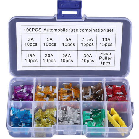 100 PCS 12V-32V Low Profile Car Mechanical Fuses for Vehicle Auto ...