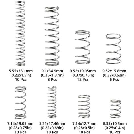 Compression and Extension Spring Assortment, Metal Steel Spring ...