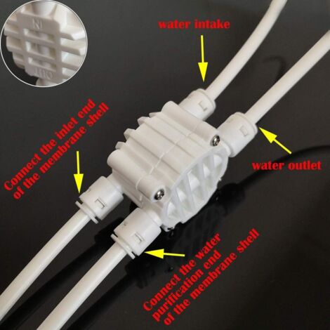 2 Pcs 1/4 inch 4 Way Auto Shut Off Valve, Push In Fittings for Reverse ...