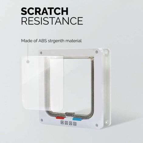 4 Way Cat Flap Cat Flap with Tunnel Hide Cutout Cat Flap Dog Cat Door ...