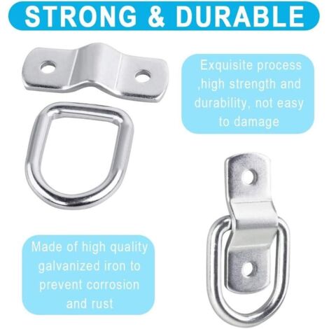 6Pcs D Ring Lashing Ring Load Anchor Trailer Anchor Forged Lashing Ring ...