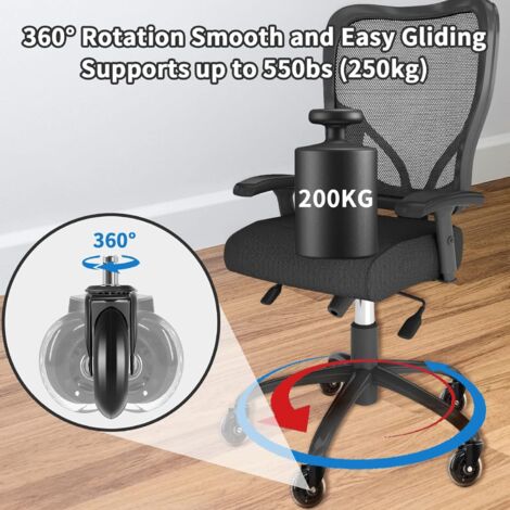 5 Office Chair Casters, 11x22 mm Office Chair Caster Smooth and Quiet ...