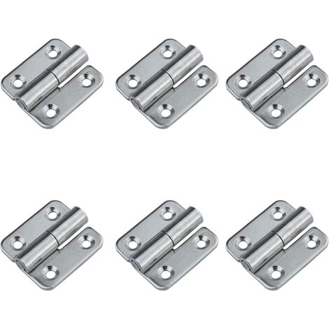 6 Pack 3.7cm Detachable Hinges - Removable Door Hinges - 304 Stainless ...