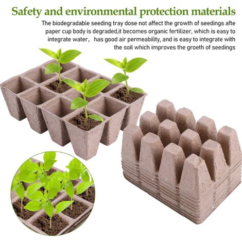 Biodegradable Seedling Tray, 10pcs Seedling Trays, Seedling Tray Kit ...