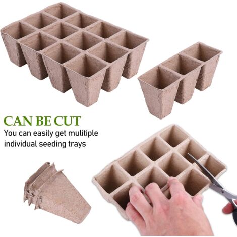 Biodegradable Seedling Tray, 10pcs Seedling Trays, Seedling Tray Kit ...