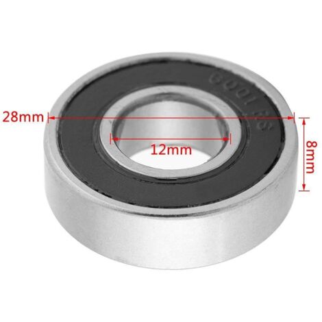 Pack of 10 Multi-Purpose Ball Bearings with Rubber Seal, Deep Groove ...