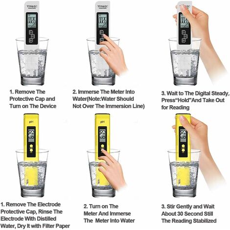 Water Quality Tester, Electronic PH Meter Tester, TDS&EC Meter ...