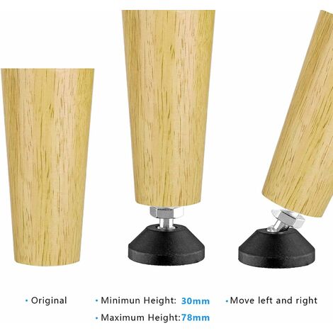 8 Pieces Leveling Feet 50XM10, Adjustable Furniture Feet, Stainless ...