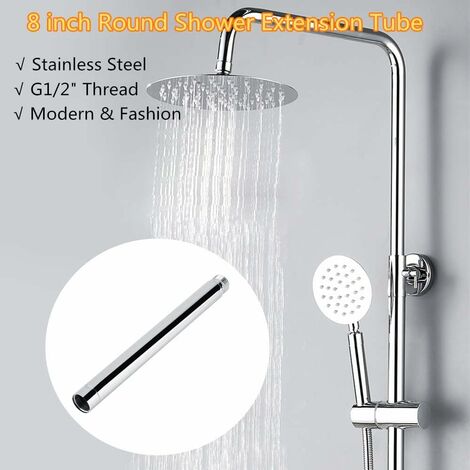 Shower Arm Extension Arm Stainless Steel Hose Pipe for Bathroom Shower ...