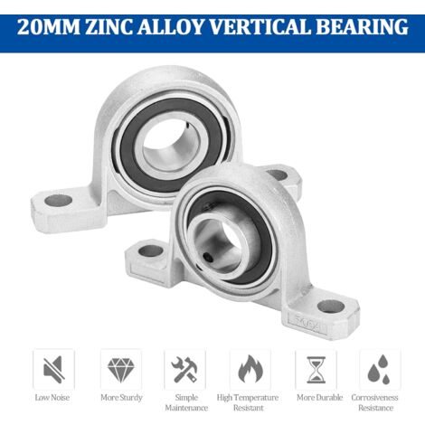 4 Pack Ball Bearings, 20mm Pillow Block Bearings, Ball Bearings Flange ...