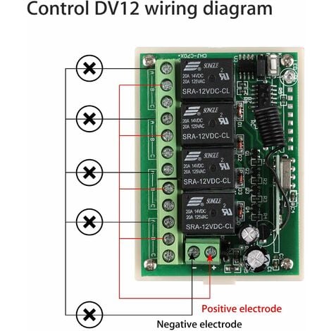 Wireless Remote Control Switch, 315Mhz Wireless Switch 4 Channel DC 12V ...