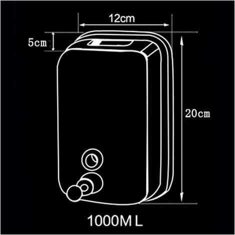Soap Dispenser Stainless Steel Bathroom WC Kitchen Manual Liquid Soap ...
