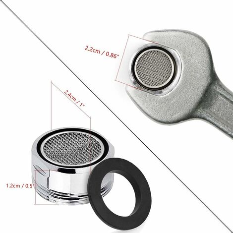 3 Pieces Faucet Filter Replacement Insert Tap Spout Aerator, 24MM ...