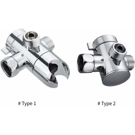 3-Way Shower Diverter Valve Mount G1/2 Handheld Shower Arm Diverter ...