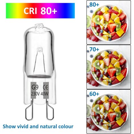 G9 Halogen Bulb 40W 230V, 480LM 2900K Warm White Dimmable, G9 Capsule ...