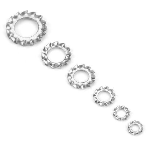 300pcs Lock Washers Lock Washers 304 Stainless Steel Outer Toothed ...