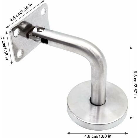 Handrail Brackets for Wall Mount Polished Stainless Steel Stair Bracket ...