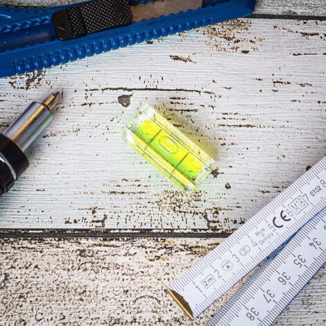 Spirit Level, Pack of 5, 15 x 15 x 40 mm, Precision Spirit Level with ...