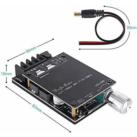 Bluetooth Amplifier Board Module 2x50W Digital Stereo Audio Amp Board ...