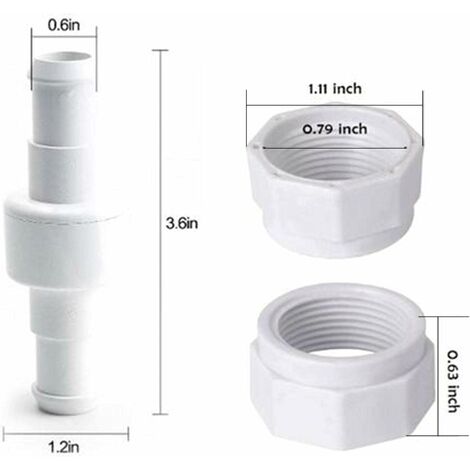 D20 Ball Bearing Swivel Connector for Hose with D15 Power Nuts ...